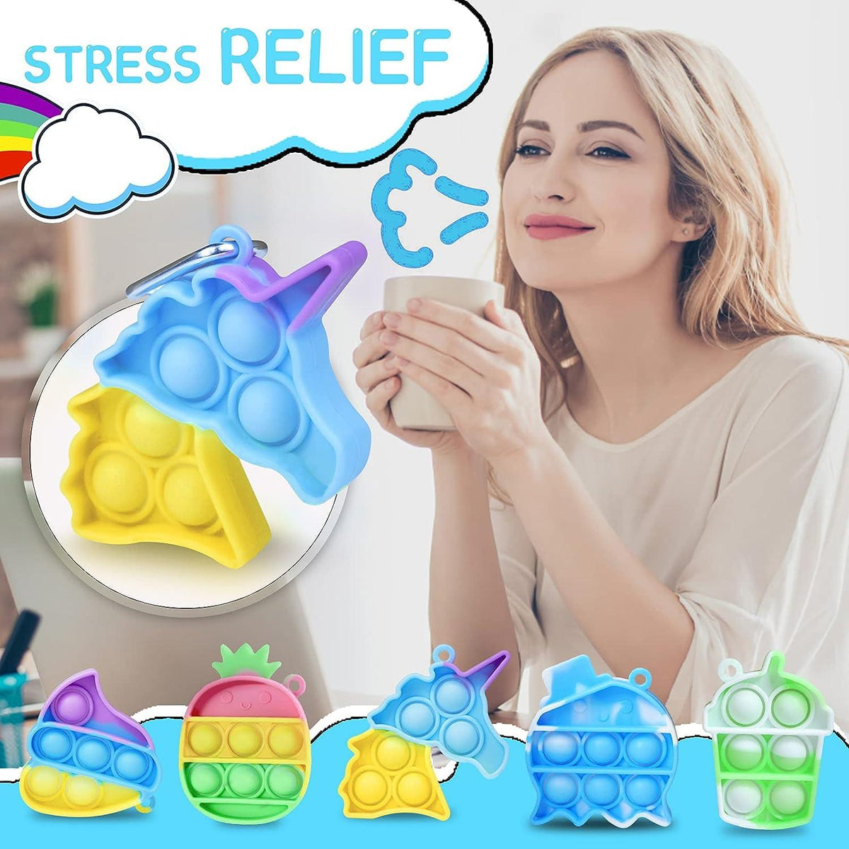 Mini Push it Pop Fidget Stress Relief Toys Set – Toyster